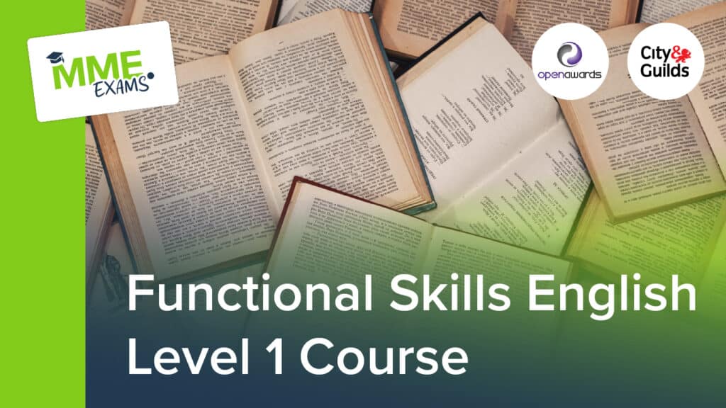 Functional Skills English Level 1 Course | MME Exams